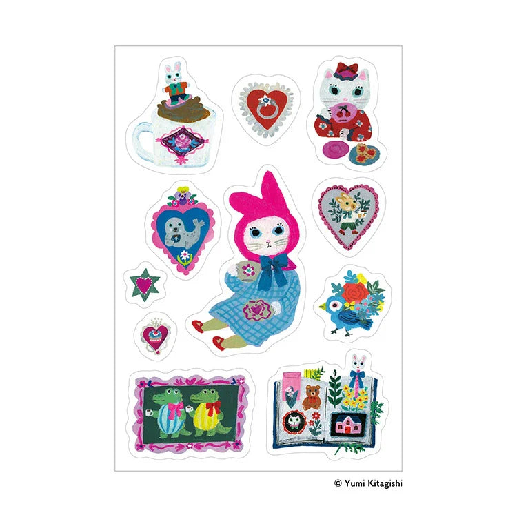 Sanby x Yumi Kitagishi Multi-Sticker Sheet - 02 Tea Time
