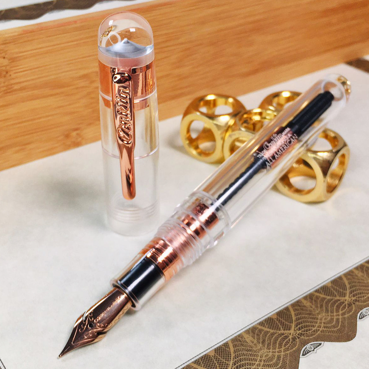 Conklin All American 1898 Fountain Pen - Demo with Rose Gold (Limited