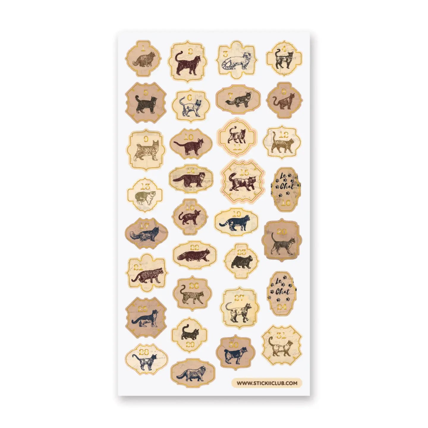 Faire Stickii Sticker Sheet - Daily Cats – Dromgoole's Fine Writing ...