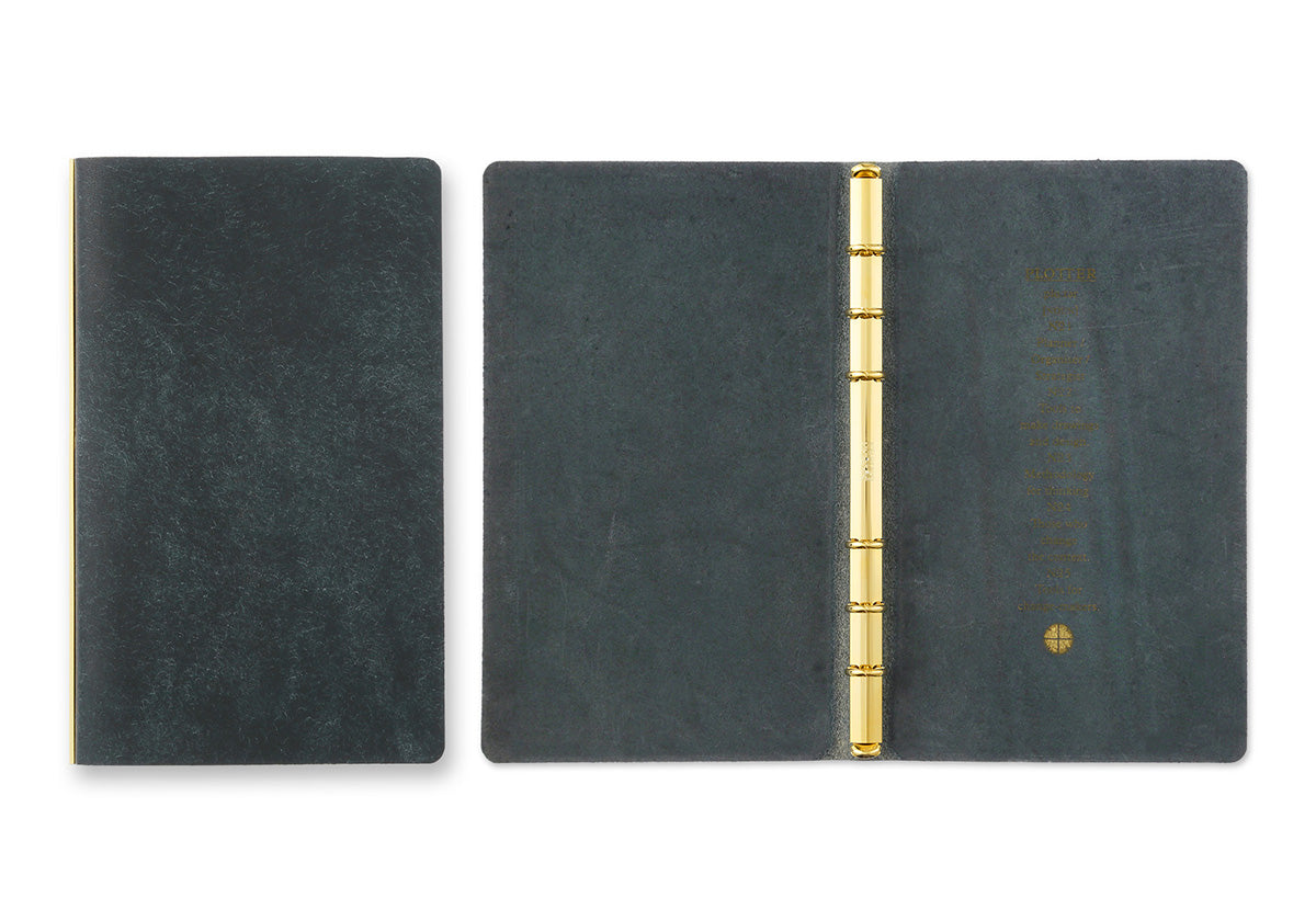 PLOTTER Bible Size Pueblo 6-Ring Leather Binder - Navy