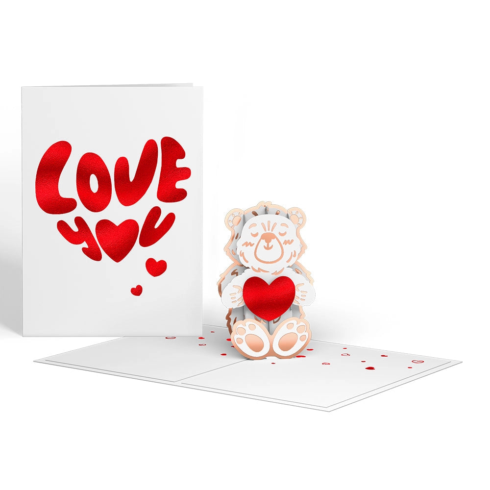 Lovepop Tiny Pop-Up Card - Sparking Heart Bear – Dromgoole's Fine ...