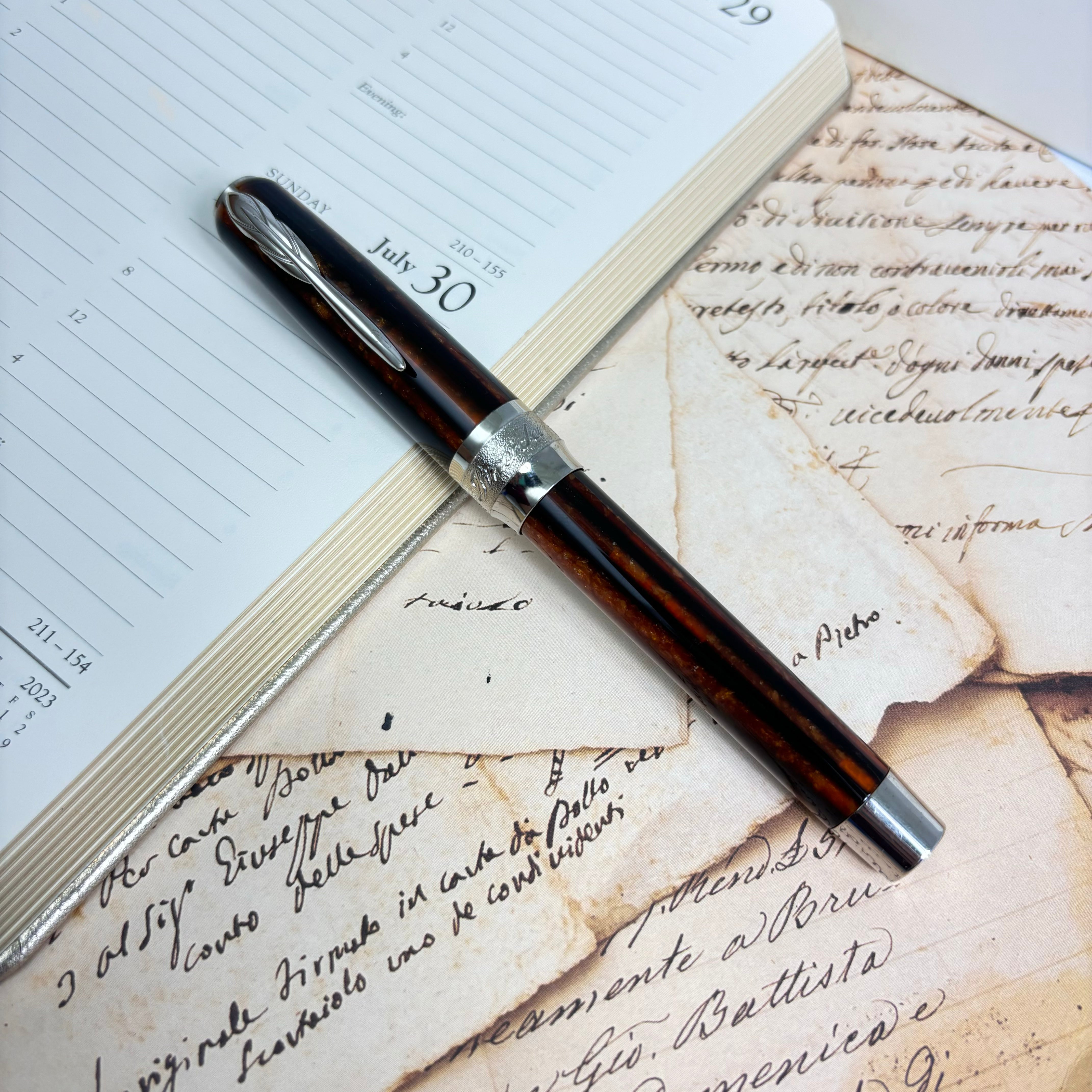 Pre-Owned Pineider Arco Fountain Pen 14K M – Dromgoole's Fine Writing ...