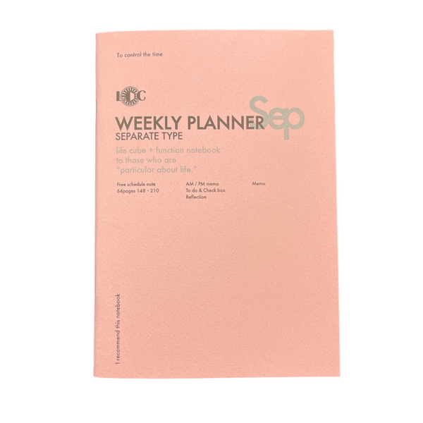 Luddite Function Notebook - Undated Weekly Planner (Pink) – Dromgoole's ...