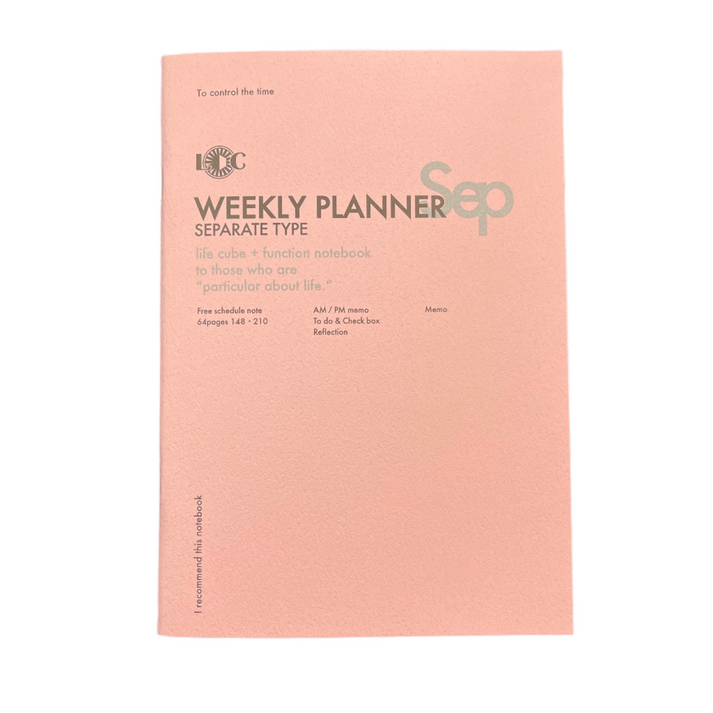 Luddite Function Notebook - Undated Weekly Planner (Pink) – Dromgoole's ...