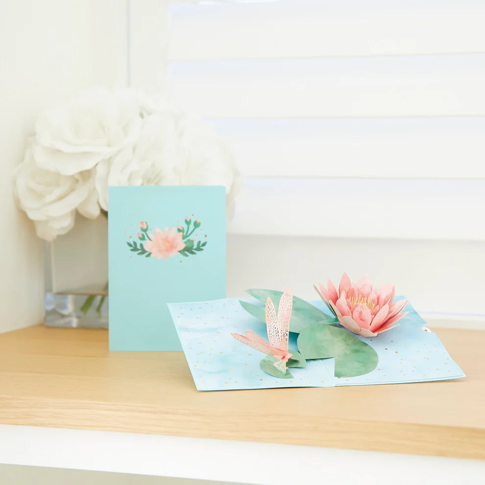 Lovepop Pop-Up Card - Water Lily Dragonfly – Dromgoole's Fine Writing ...