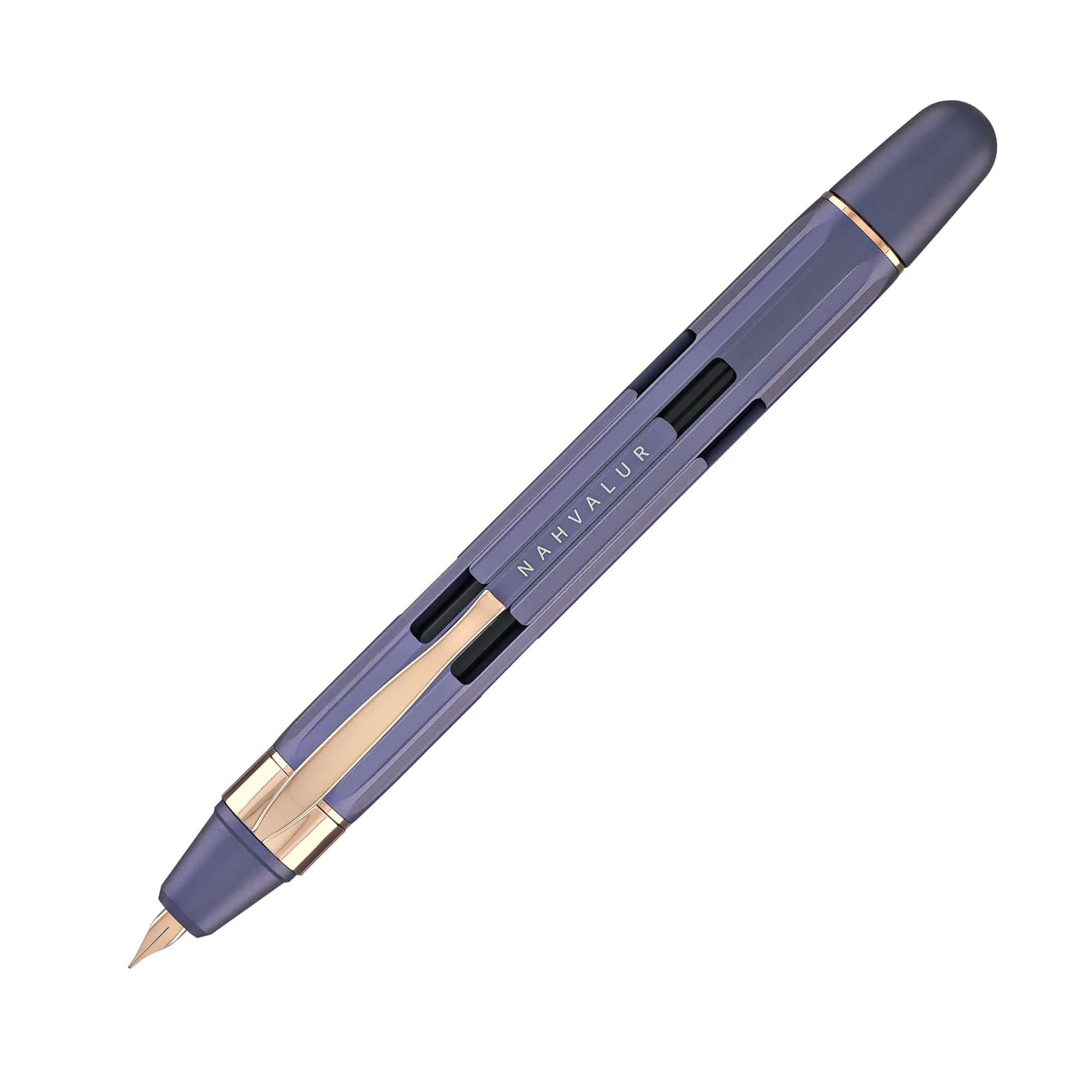 Nahvalur Eclipse Retractable Fountain Pen - Hepatizon Rose Gold ...