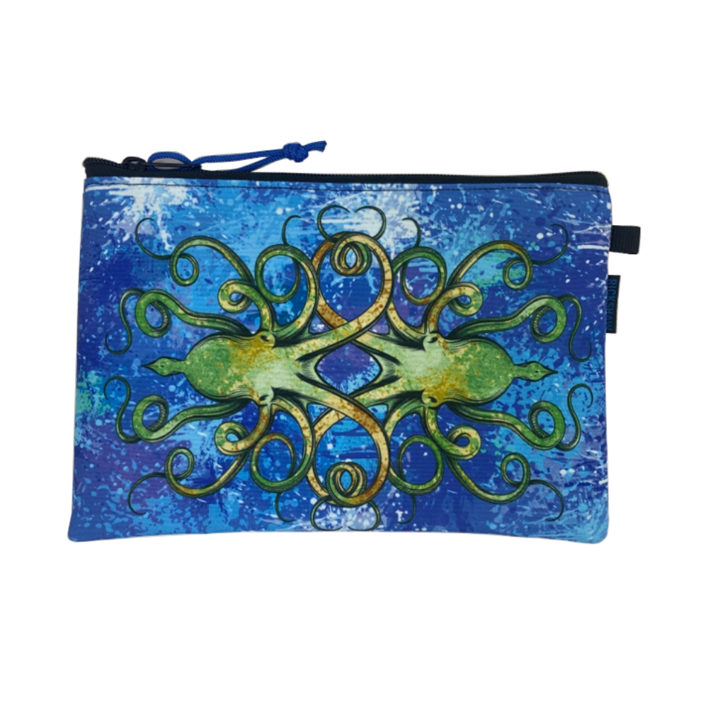 Rickshaw Bagworks Large Utility Pouch - Inktopus Blue with Plastic Ins