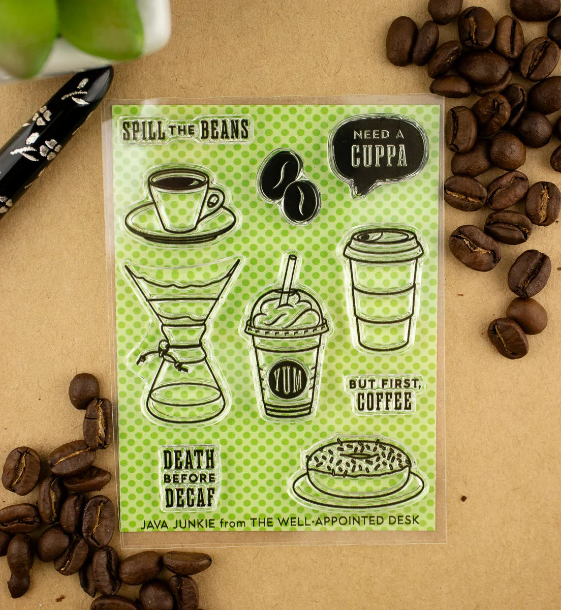 Well Appointed Desk Clear Stamp Set - Java Junkie (10 Stamp Designs)