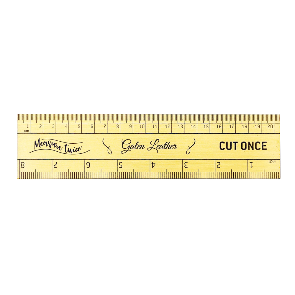 Brass Vintage Inspired Ruler - Imperial and Metric Measurements - Galen ...