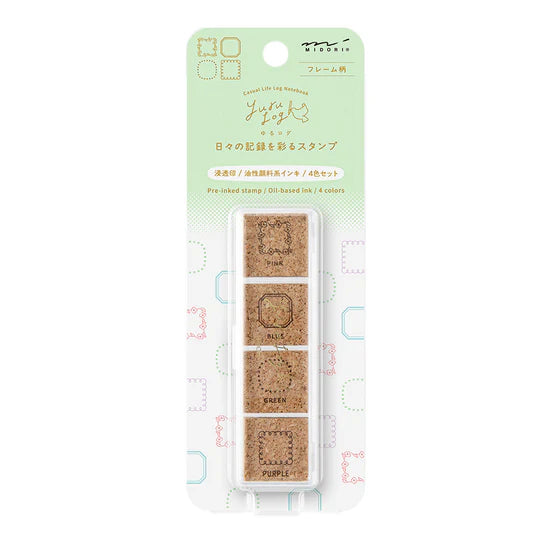 Midori Yuru Log Pre-Inked Stamp - Frame – Dromgoole's Fine Writing ...