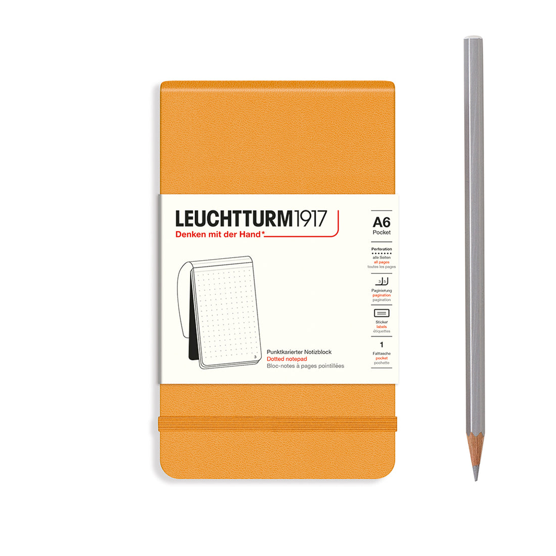 Leuchtturm1917 A6 Pocket Hardcover Dotted Notepad - Rising Sun ...