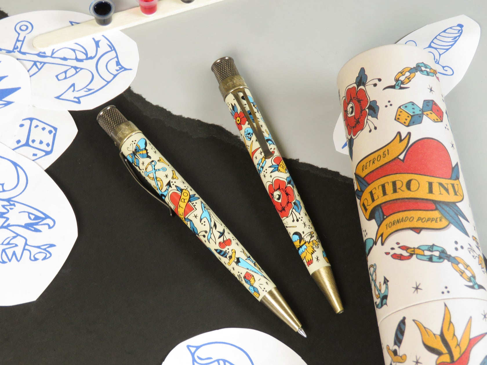Retro 51 Collection Tornado Popper Rollerball - Retro Ink (Limited Edi