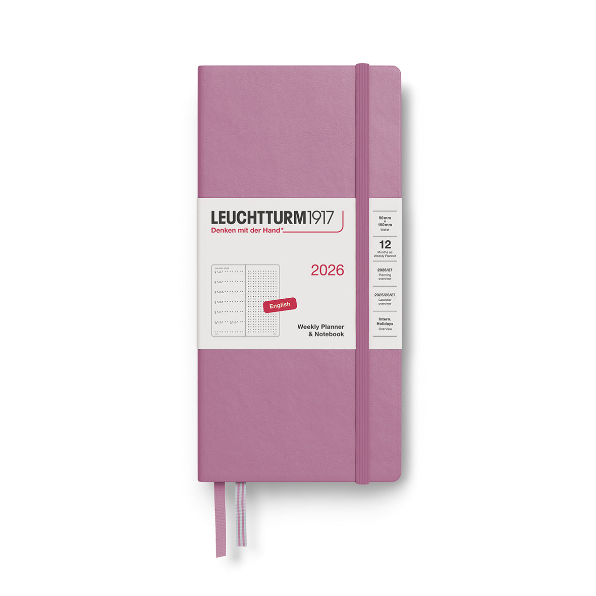 Leuchtturm1917 2026 B6+ x A6 Weekly Planner and Dotted Notebook Wallet ...